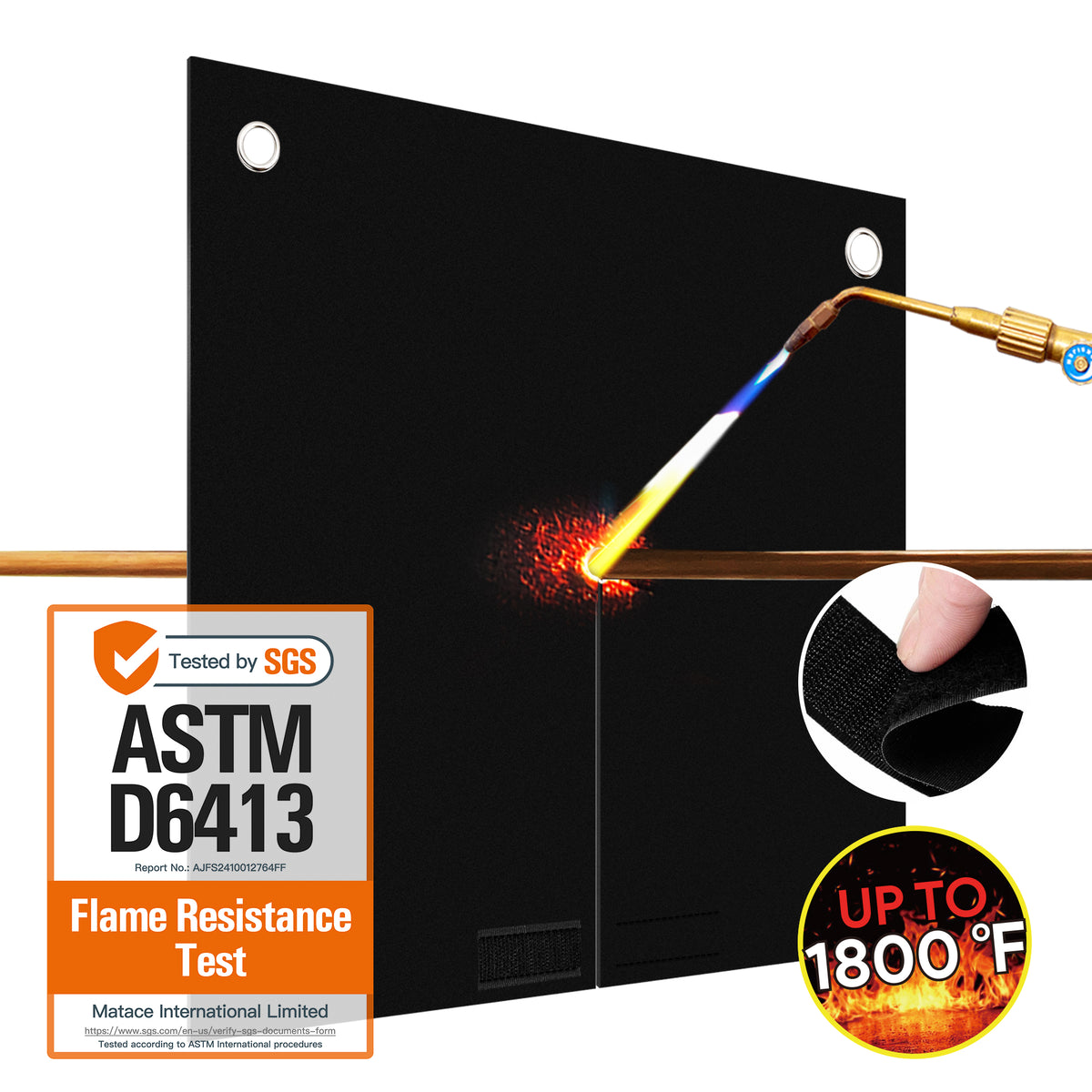 Matace 5mm Carbon Felt Fireproof Welding Blanket, Soldering Heat Shield ...