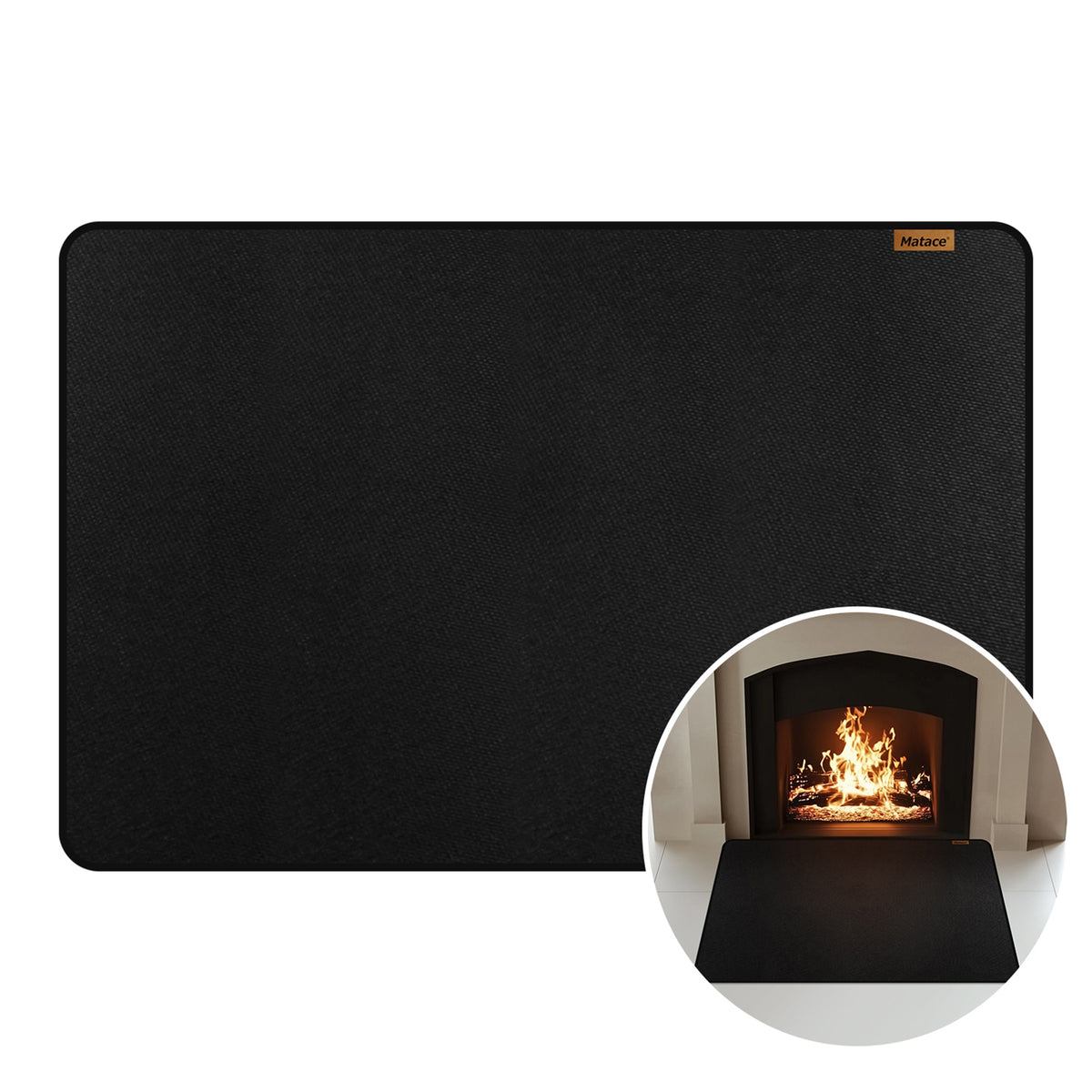 Matace Rectangle Fireproof Hearth Rug for Fireplace — mataceinc.com