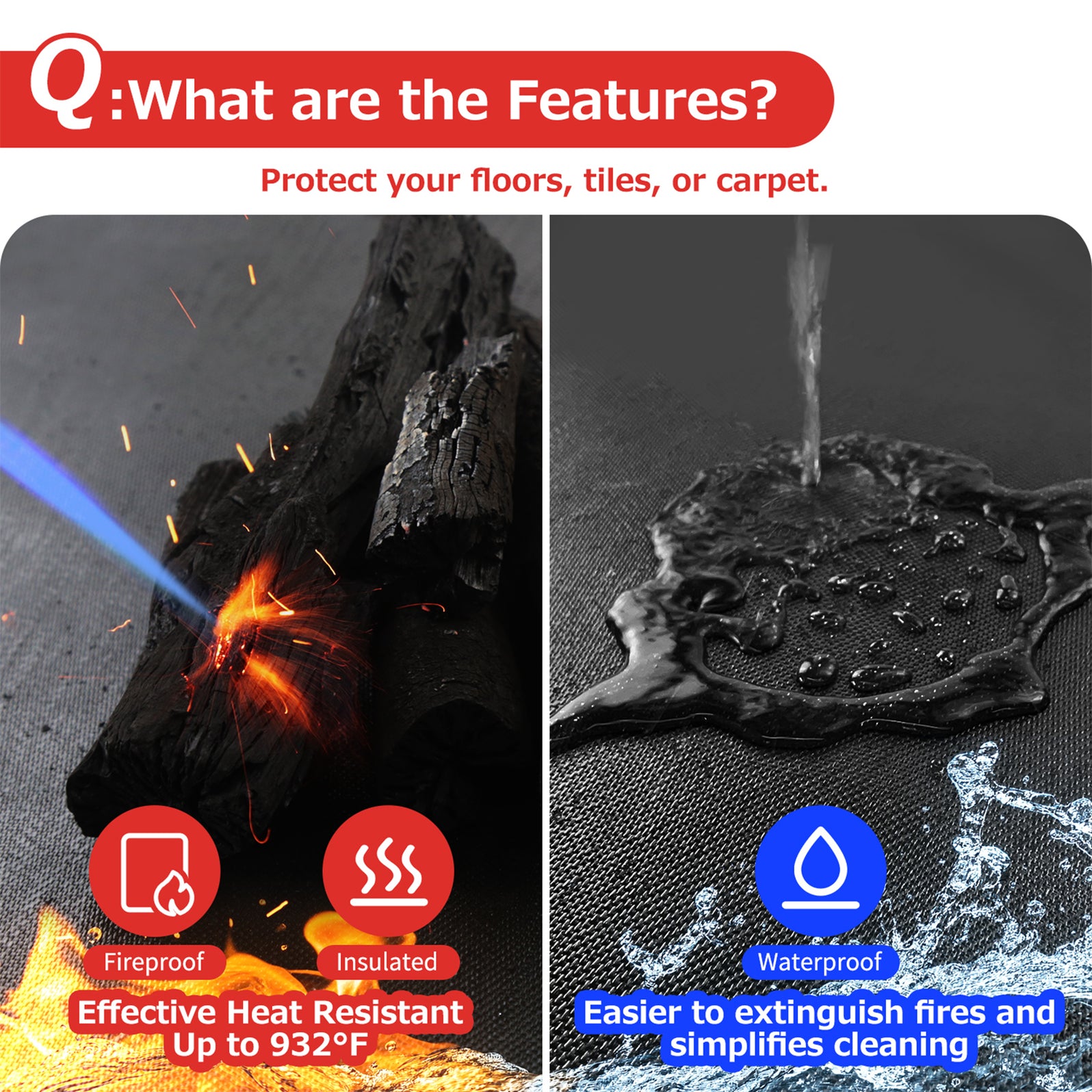 Matace Fireproof Hearth Rug for Fireplace — mataceinc.com