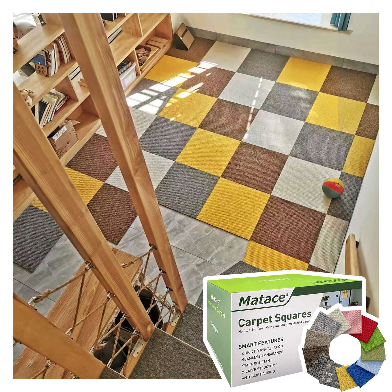 Matace Carpet Removable Tiles: Stylish, Versatile Modular Flooring ...